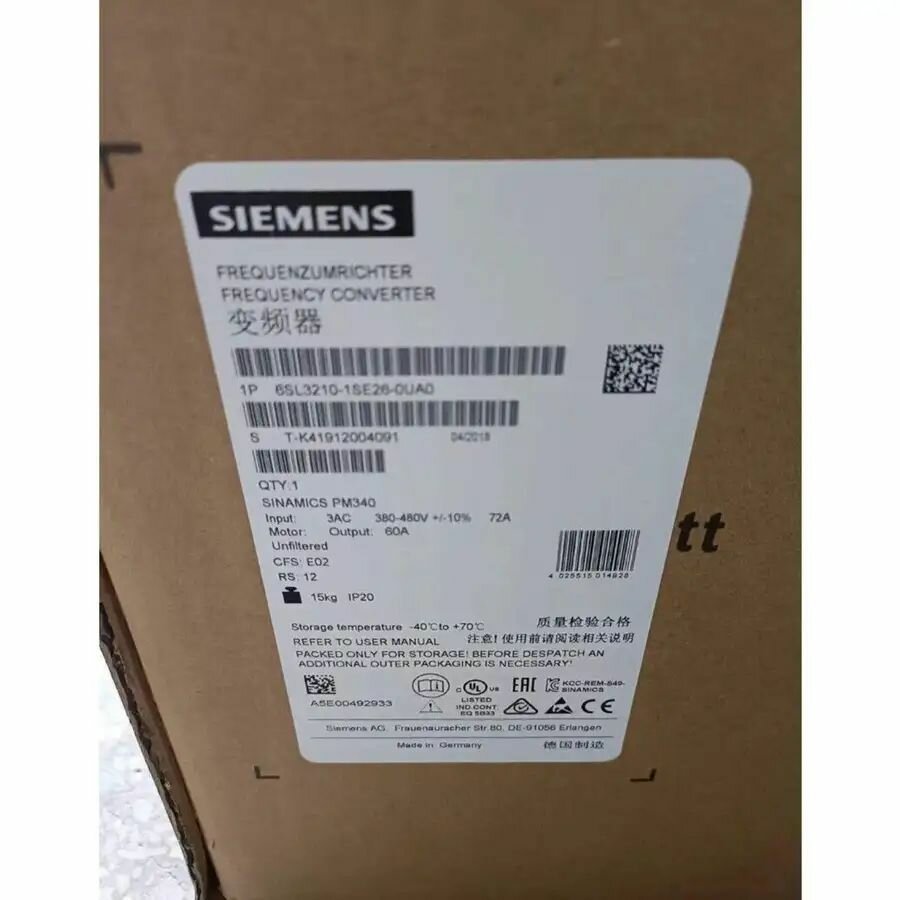 Модуль Siemens 6SL3210-1SE26-0UA0