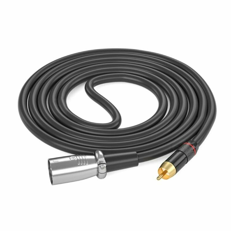 Аудиокабель 3Pin с золотыми контактами, BK XLR мужской - 3m