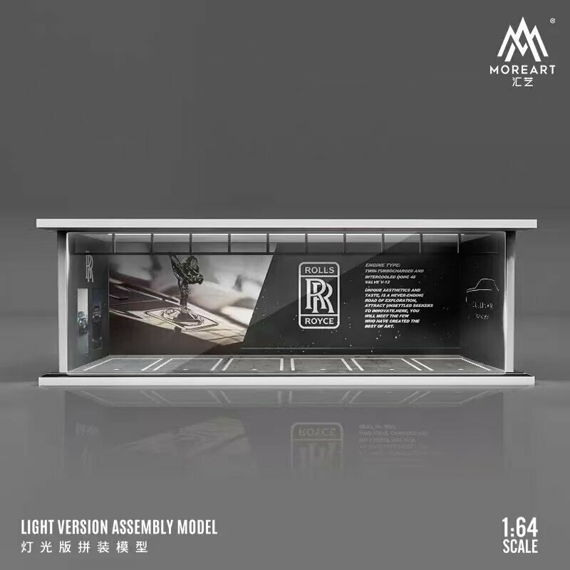 Диорама гараж MoreArt с подсветкой для машинок для моделей 1:64. Игрушечный гараж, парковка для машинок
