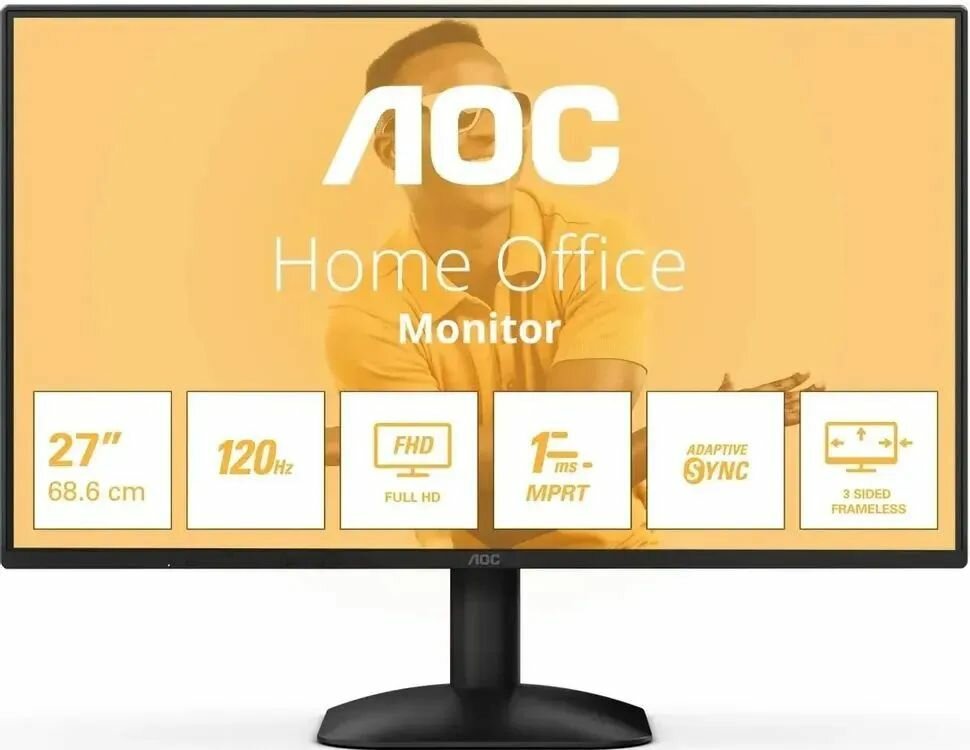 AOC 27" Монитор 27B31H, IPS, 1920x1080, 120 Гц, черный