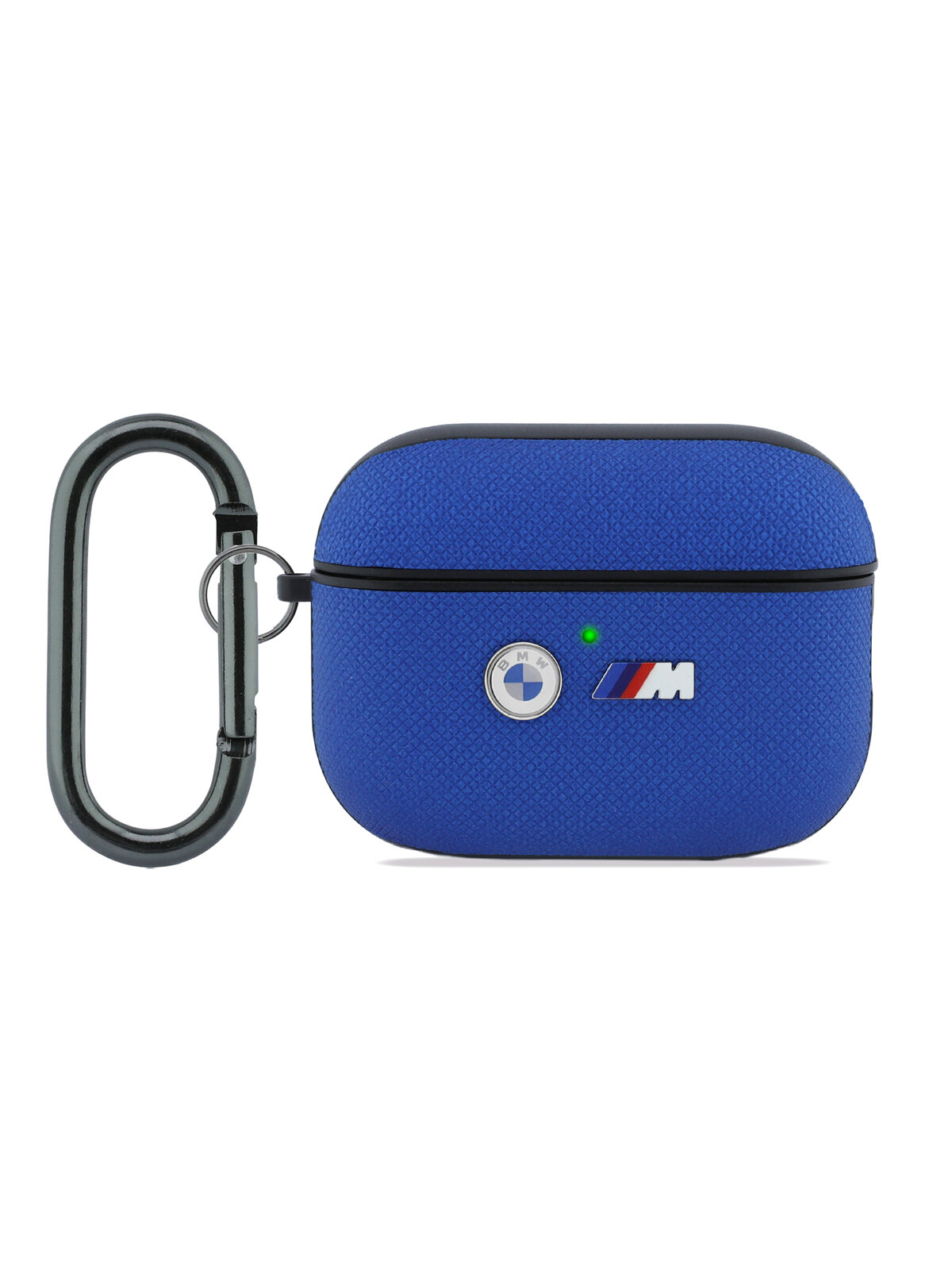 Чехол BMW для Airpods Pro 3, из экокожи PU leather, с металлическим логотипом, синий