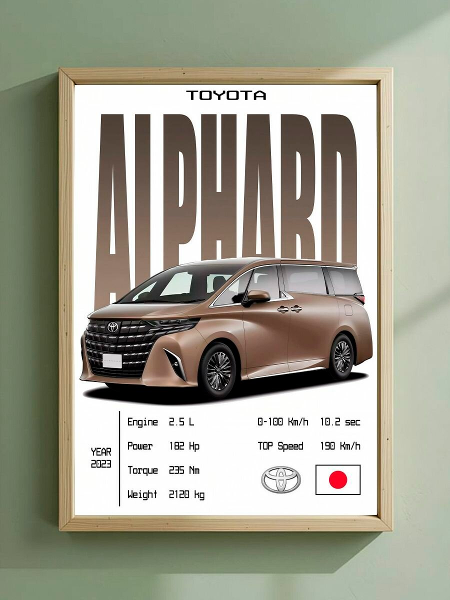 Постер, плакат на стену "Автомобиль Toyota Alphard" 42 см х 29,7 см (А3)