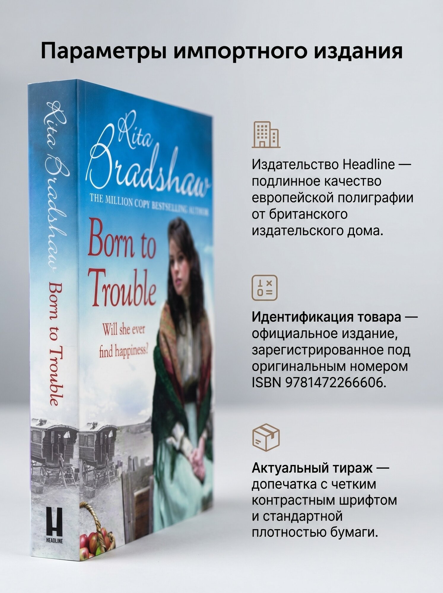 Книга на английском языке Born to Trouble — Rita Bradshaw (мягкий переплет) — фото 1