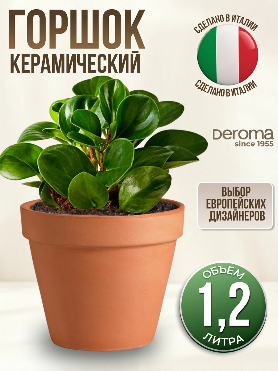 Горшок для цветов керамический DEROMA 1,2 л