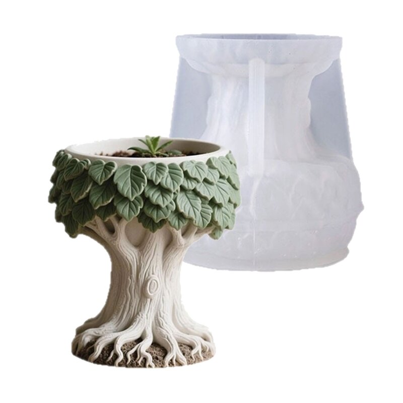 Tree Shape Silicone Mold for Home Decoration Plant Pots and Creative Crafting