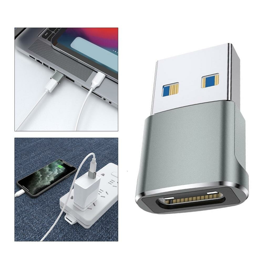 Адаптер USB 3.0 «мама» — USB-C, красный — фото 1