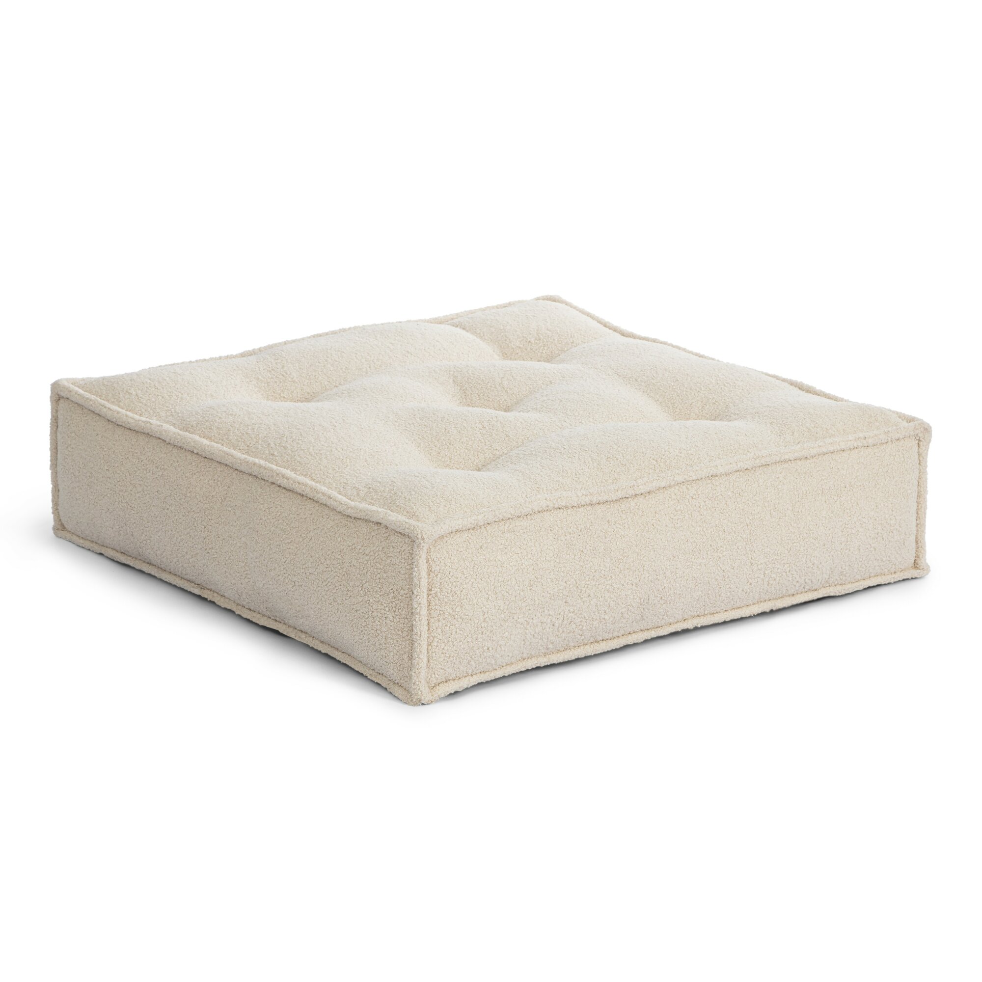 Модуль мягкий нижний TetChair, искусственный мех, 80х80х24см, бежевый, флаффи