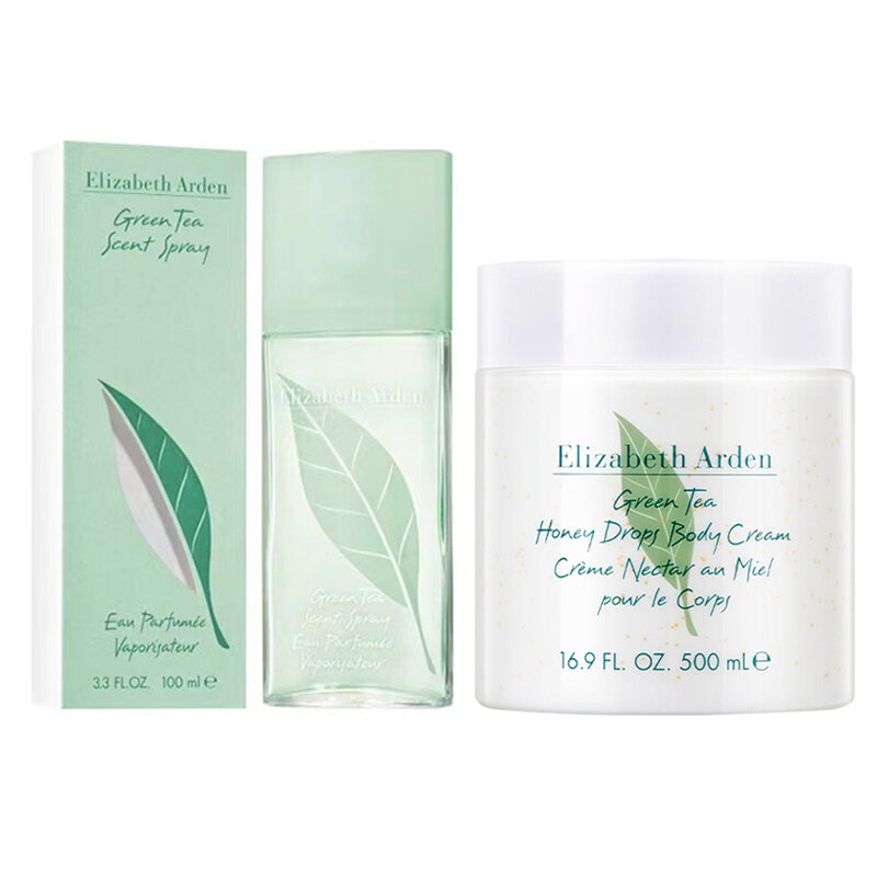 Наборы ухода для тела унисекс Elizabeth Arden Green Tea 2 предмета, Green Tea Perfume 100ml+Body Lotion 500ml (New Old Packaging Random Shipment)