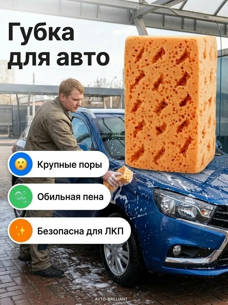 Губка автомобильная, 1 шт.