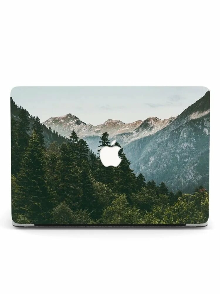 Чехол накладка на Macbook Air 13 M1 2020 2019 2018 зеленый лес гора пейзаж твердая оболочка