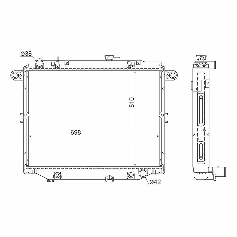 Радиатор SAT TY0009-100 Toyota Land Cruiser J100 98-07 / Lexus LX 98-07