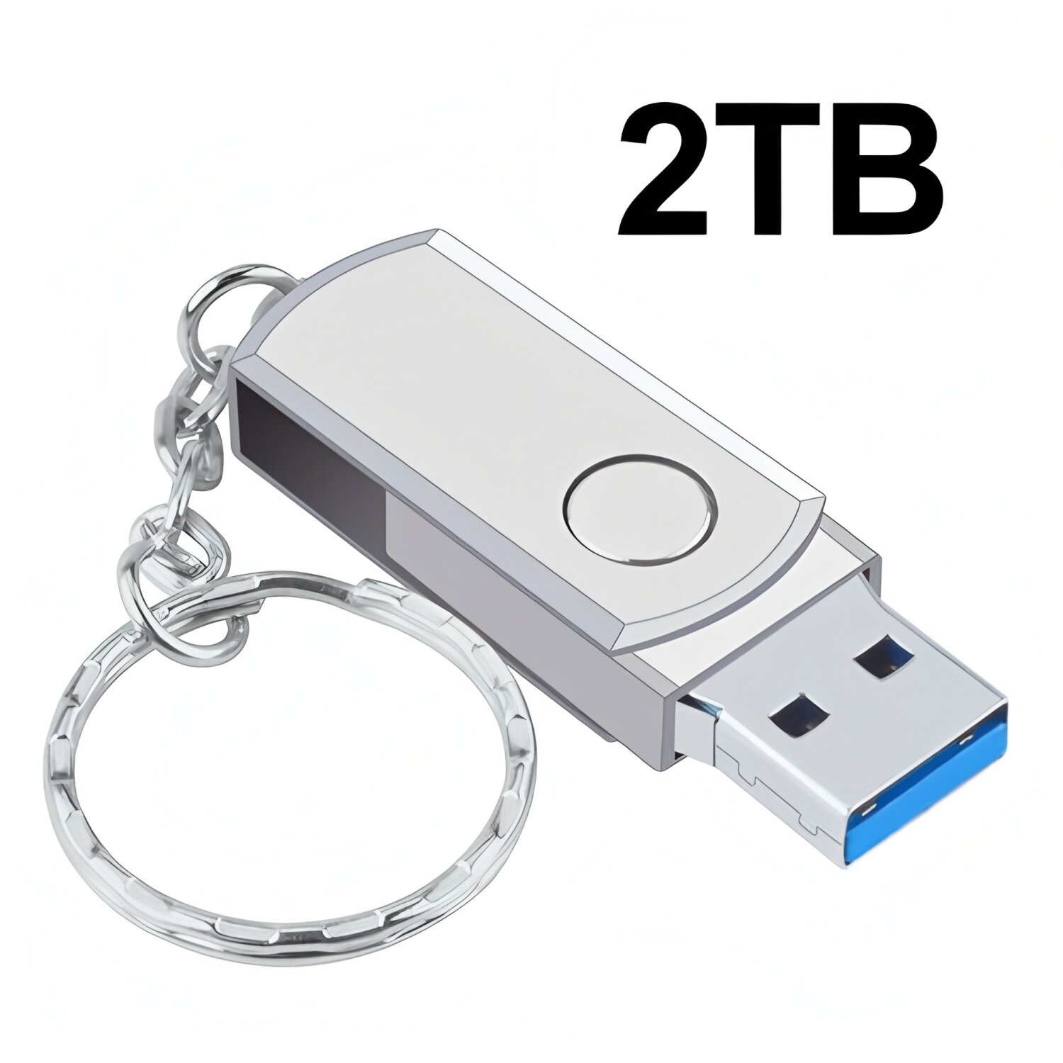USB-накопитель Type-C 2ТБ, OTG. Высокоскоростная, большая емкость. Подходит для мобильных телефонов и компьютеров