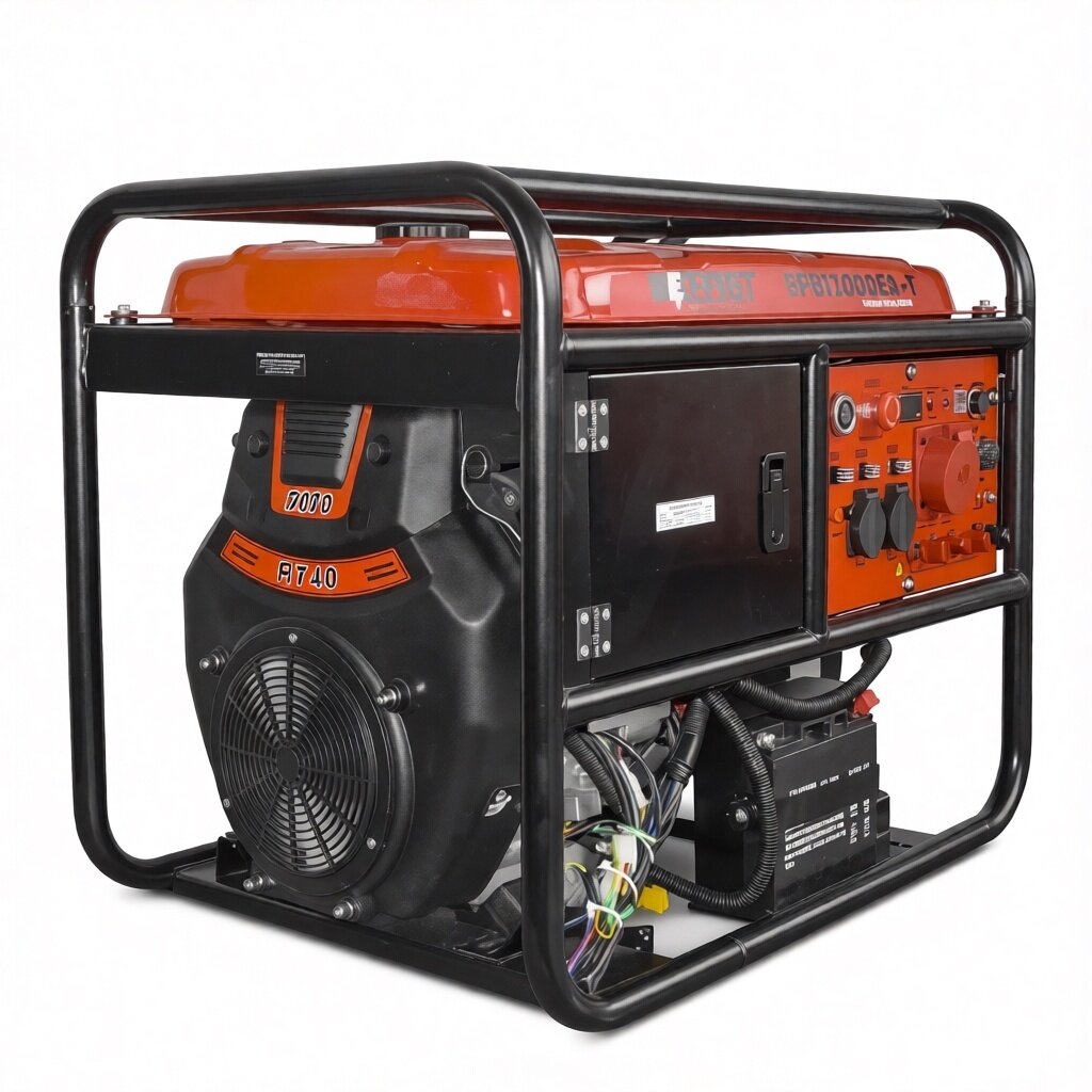 Бензогенератор REDVOLT EPB12000EA-T, электрический запуск, 11 кВт, 3 фазы