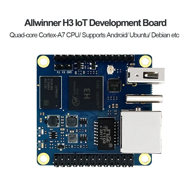 Новая тестовая плата H3 Zero WuKong Pi MCU с 256 МБ/512 Мб DDR3, Поддержка Android 4,4/Ubuntu/Debian