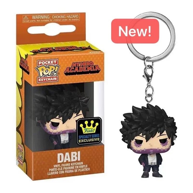 Funko Pocket Keychain Dabi Izuku Twice Hawks Eraserhead Черный, 8