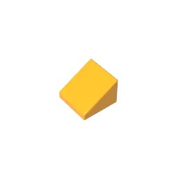 Желтые строительные блоки Gobricks GDS-833, цвет 036