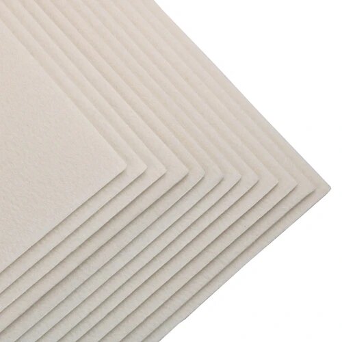 Белый войлок полиэстер 30x30 см, 3 мм, 1pc11