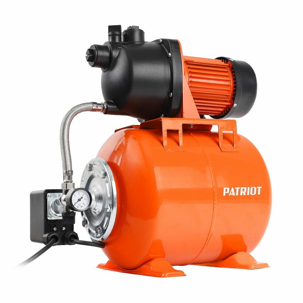 Насосная станция PATRIOT 1200 Вт, 3800 л/час, высота подъема 40 м, корпус стальной (PW 1200-24 P)