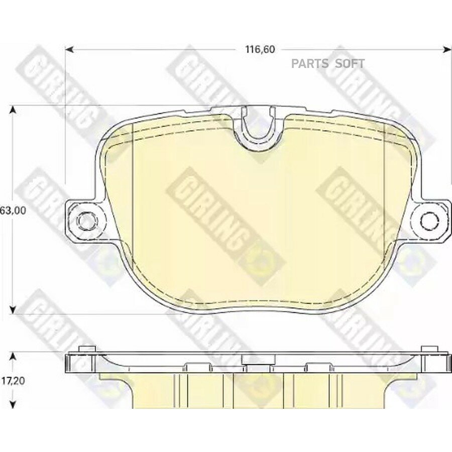 Колодки тормозные LAND ROVER RANGE ROVER III/SPORT 5.0 09- задние от официального дистрибьютора, GIRLING, артикул 6118241