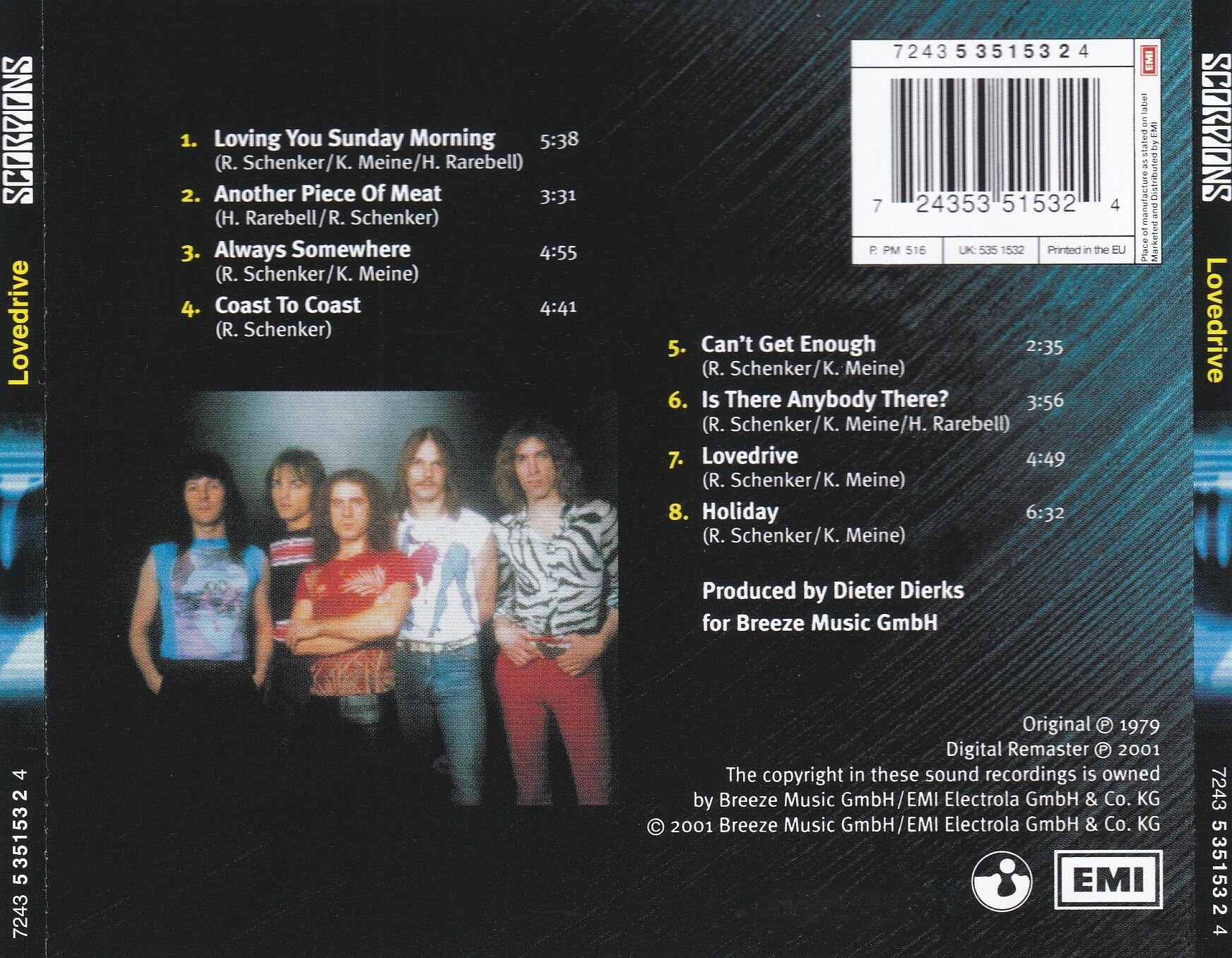 Scorpions - Lovedrive, 2001, 12-page, CD-Аудио — фото 1