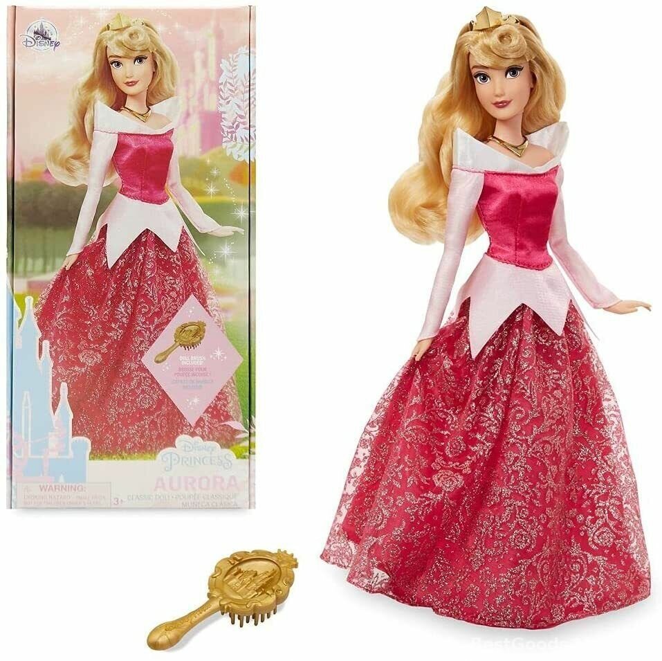 Кукла Disney Принцесса Аврора классическая коллекционная с расческой для игр и подарка