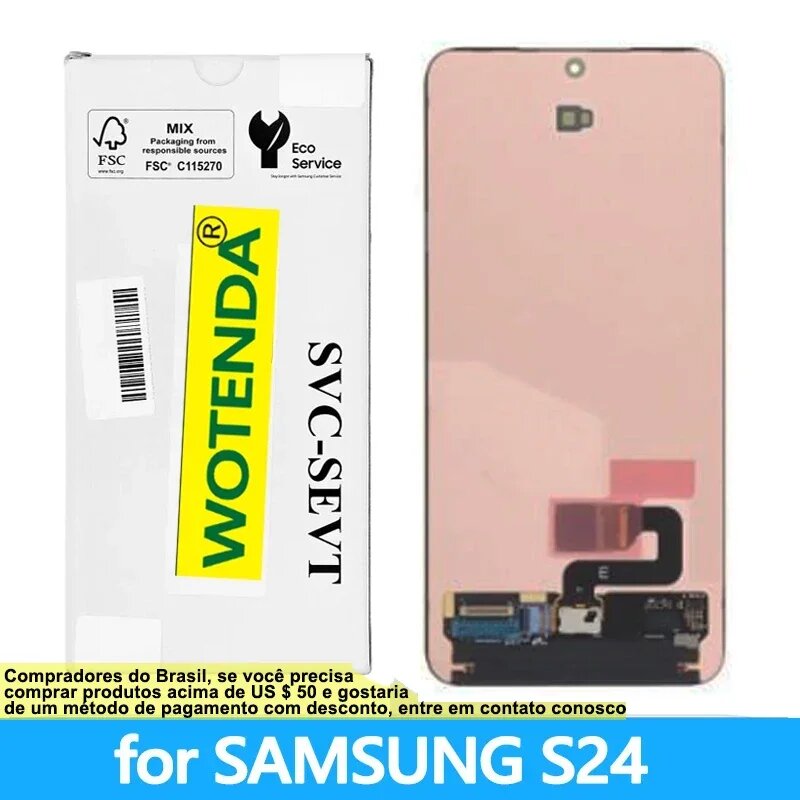 6,2 '120 Гц динамический AMOLED для Samsung S24 ЖК-дисплей S921B S921B/DS S921U Black No frame