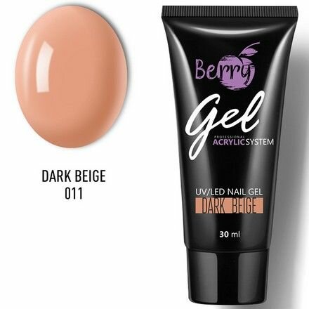 JessNail Berry Gel Гель акриловый № 011 Dark Beige (темно-бежевый) 30 мл (203312)