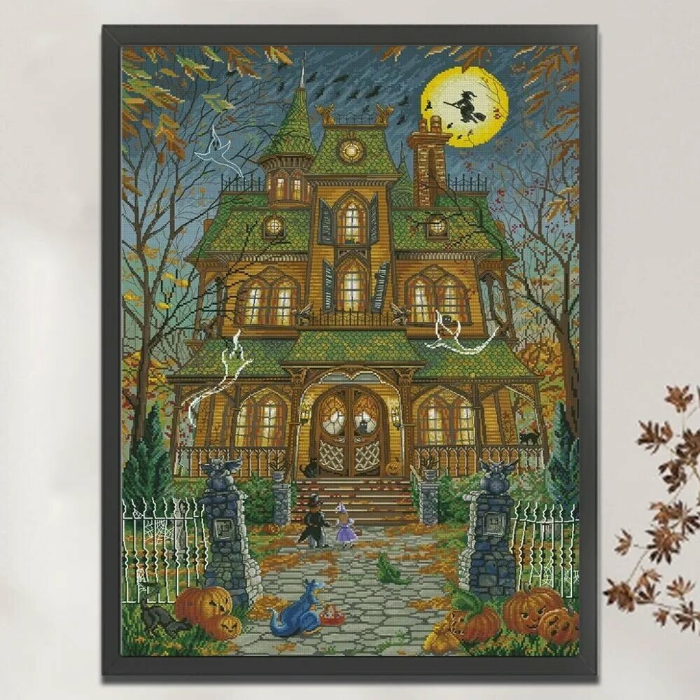 Набор для вышивки крестом Halloween CastlePrint 60x80 см сделай сам 14 карат египетская хлопковая вышивка