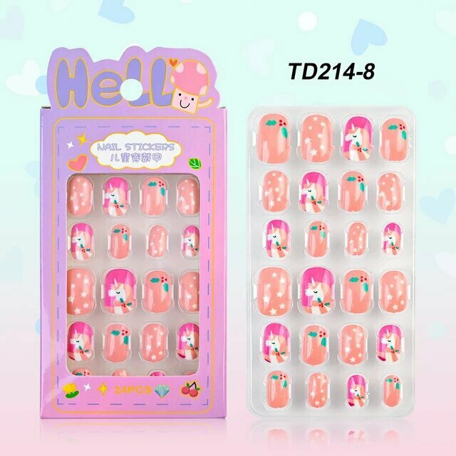 12 шт, детские 3D стерео Sanrio, накладные ногти, милые девушки, милый мультфильм «Hello Kitty», пресс для ногтей Kuromi, детские носимые накладные ногти