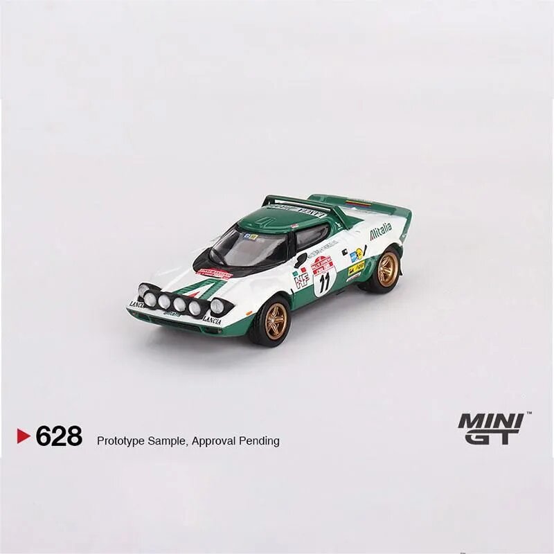 Машинка TSM Mini GT 1/64 #628 Lancia Stratos HF 1975 Rally Sanremo Winner#11 Die-cast Alloy Car Model Collection Gift