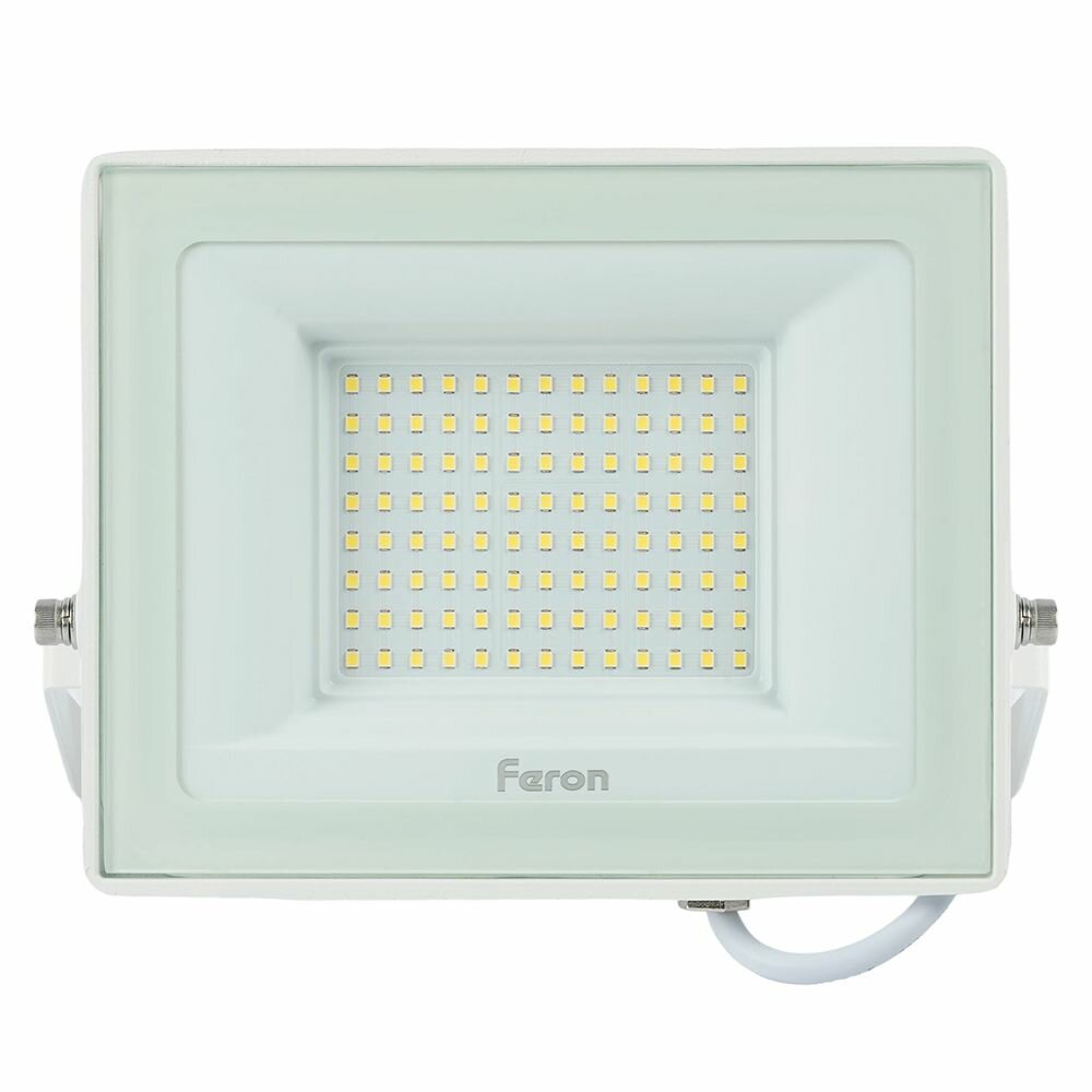 Прожектор светодиодный 2835 SMD 100W 6400K IP65 AC230V/50Hz, белый, LL-922 Feron 52081