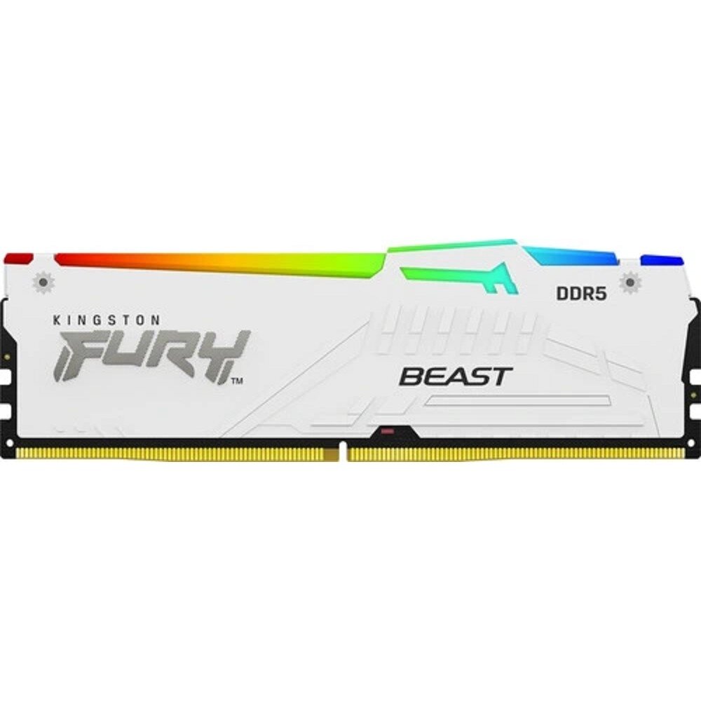 Модуль памяти Kingston DDR5 DIMM 16GB 5200MHz KF552C40BWA-16 Fury Beast RGB RTL Gaming PC5-41600 CL40 288-pin 1.25В single rank с радиатором Ret