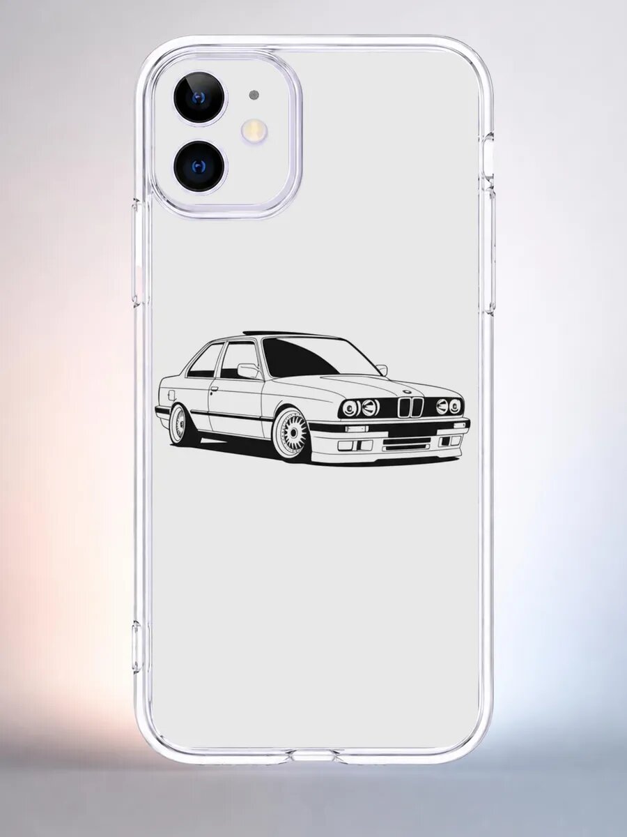 Чехол iPhone 11 бмв е30 силиконовый прозрачный