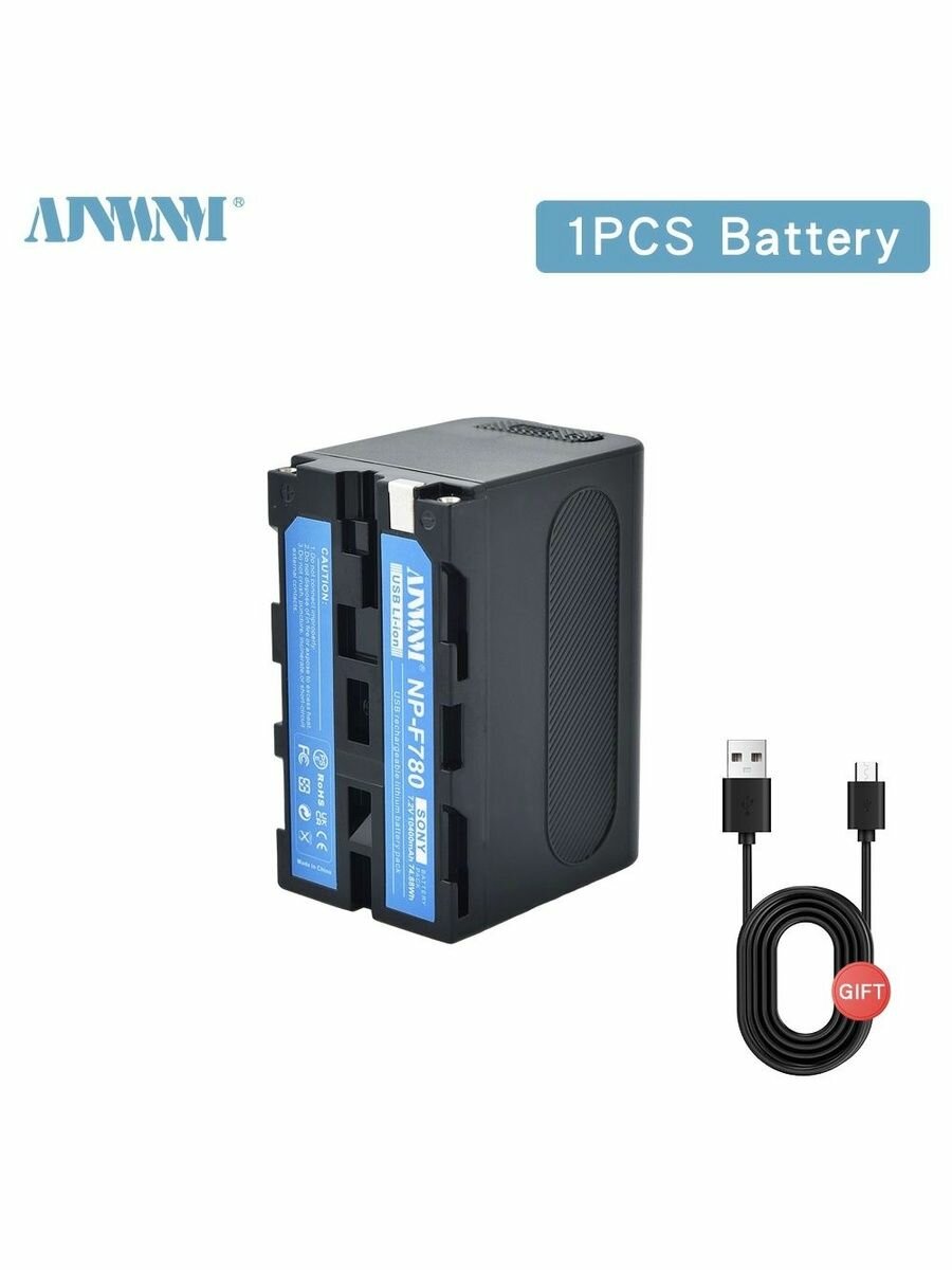 AJNWNM Аккумуляторная батарейка, 10400 мАч, 1 шт