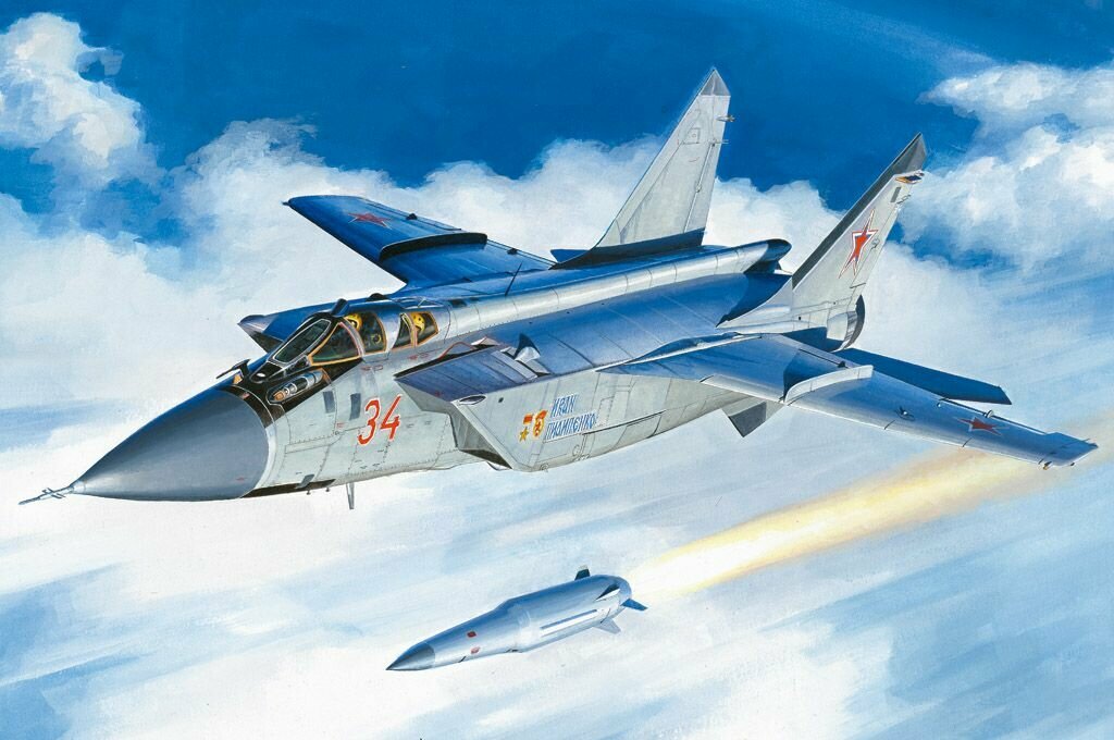 1/48 Истребитель МиГ-31БМ, несущий гиперзвуковые ракеты Кинжал. Сборочная модель