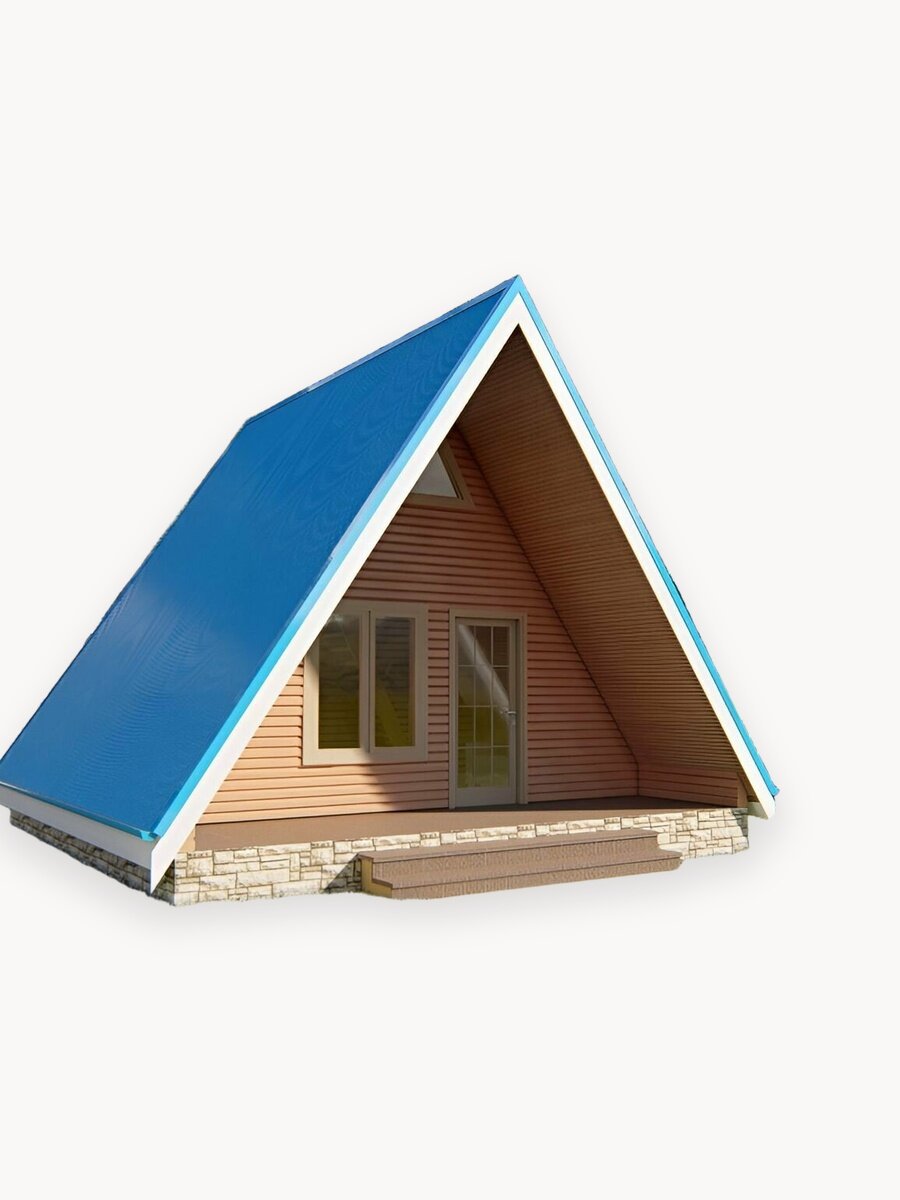 Проект домика A-Frame 4 х 6 м, 35 м2, каркас