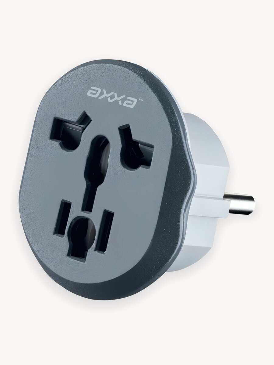 Переходник сетевой Axxa EU - UK/US/CN серый (2410)