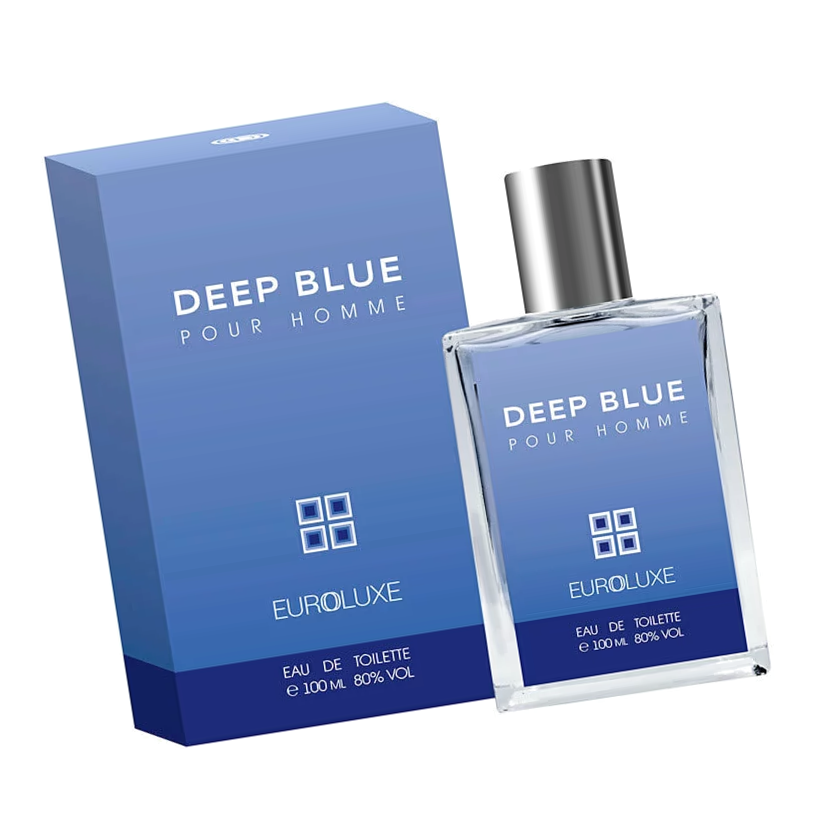 Мужской одеколон Euroluxe Deep Blue 100 мл - Евролюкс Дип Блу туалетная вода