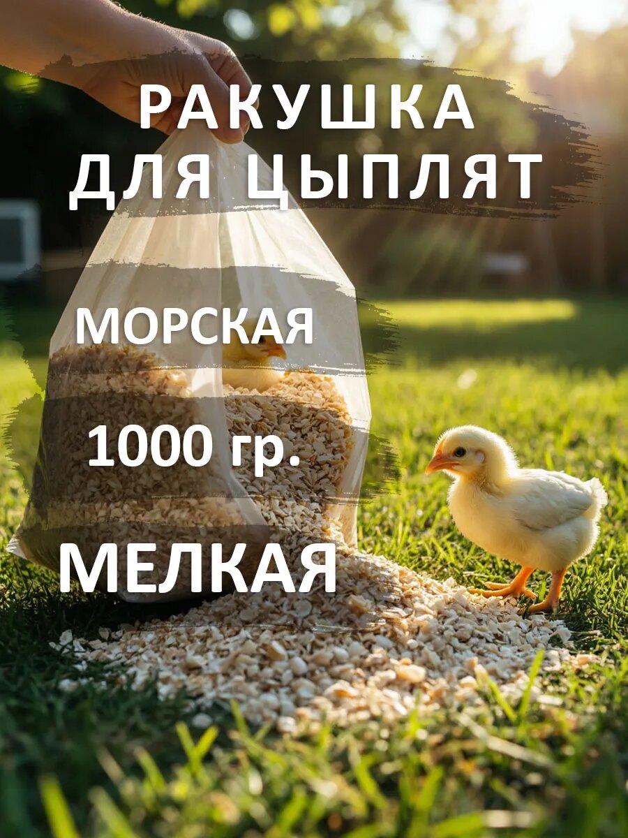 Ракушка для цыплят мелкая 1кг