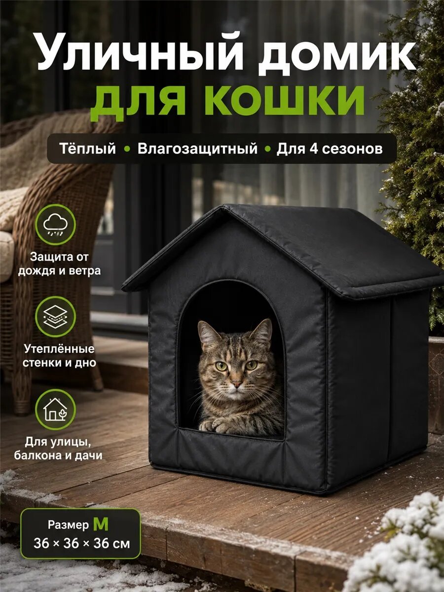 Будка для собак уличная утепленная 33*33*33