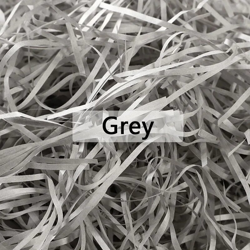 Красочная мятая бумага из рафии 50г Серый, 50g, Grey