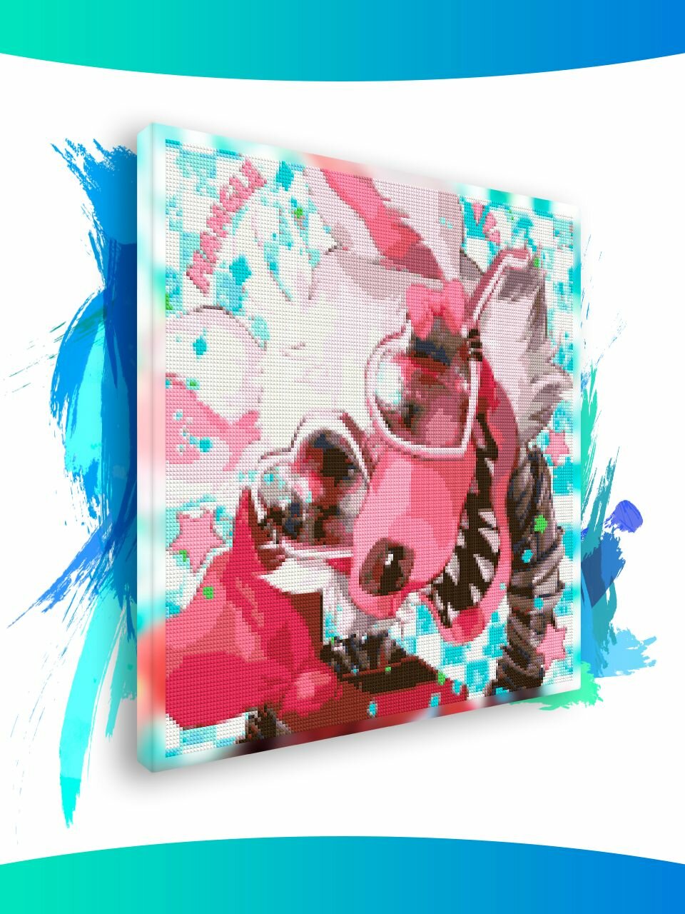 Алмазная мозаика на подрамнике - вышивка - FNAF Mangle 40х40