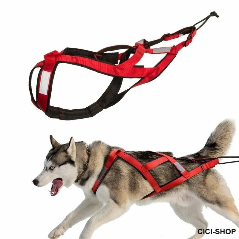 Большой нагрудный ремень для собачьих упряжек на открытом воздухе, подходит для катания на собачьих упряжках