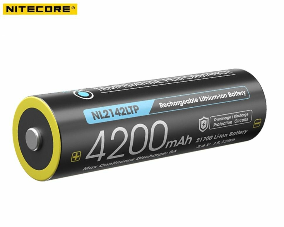 Аккумулятор Nitecore NL2142LTP 21700 Li-ion 4200 mAh (-40C)