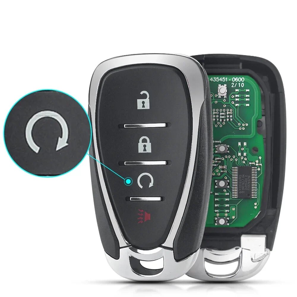 Ключ для Chevrolet HYQ4EA 433MHz, 4 кнопки, цвет 3