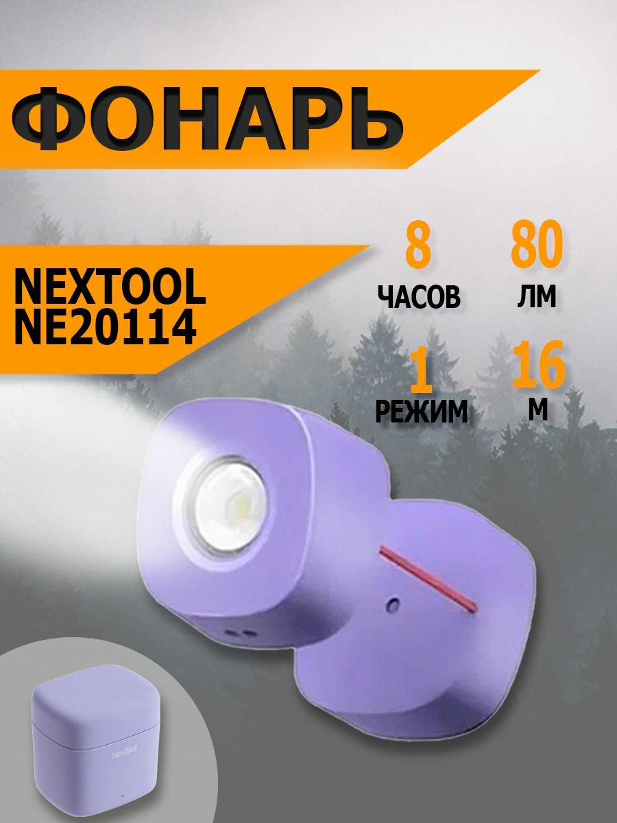Фонарь налобный аккумуляторный светодиодный Nextool Night Walk Headlamp NE20114. Товар уцененный