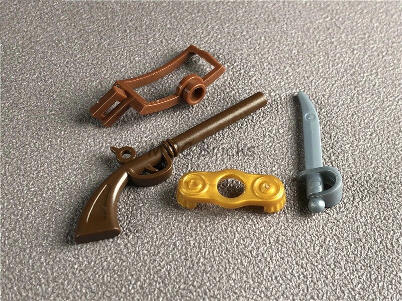 MOC BRICKS набор Flintlock Musket 5 комплектов New Musket gold A