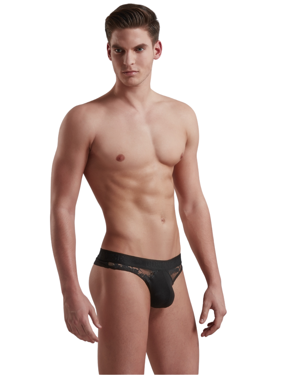 Мужские трусы тонги Doreanse черные 1252 XXL (52) модал/хлопок/эластан