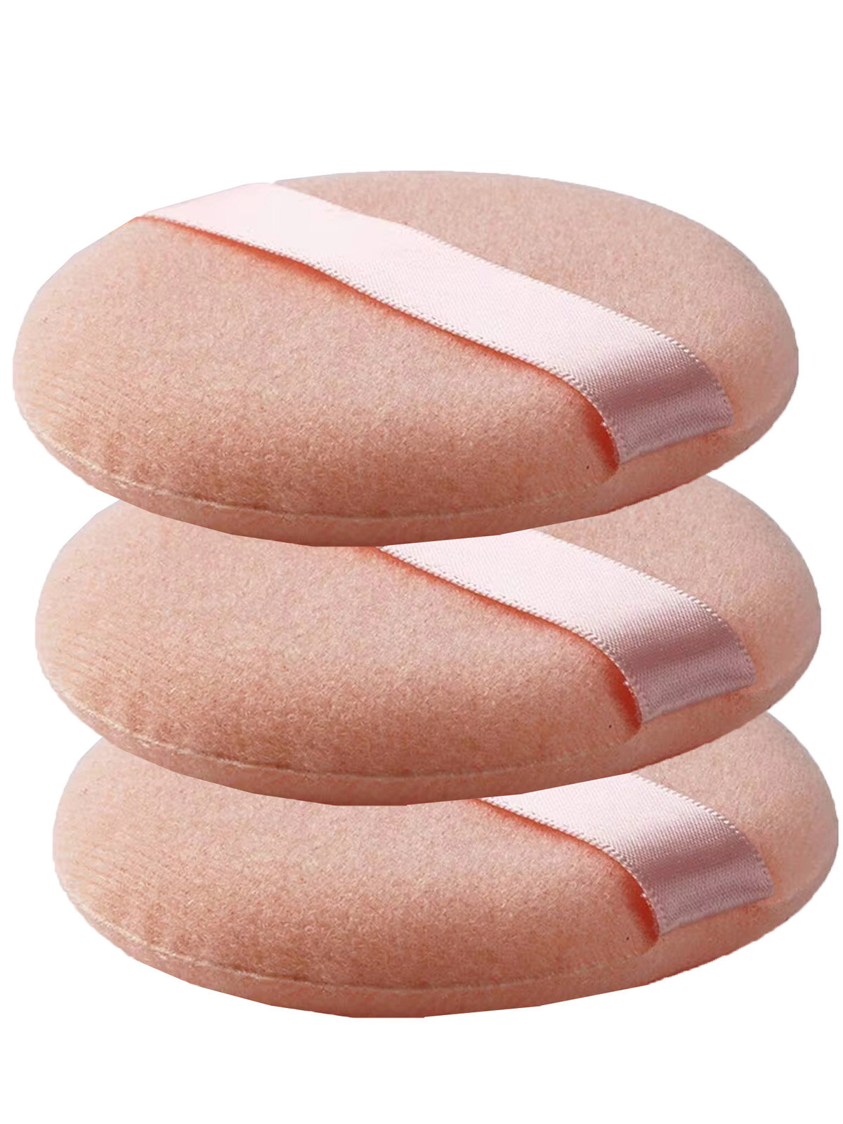 Спонж для макияжа с держателем, диаметр 5.8 см, материал - латекс, 3 шт