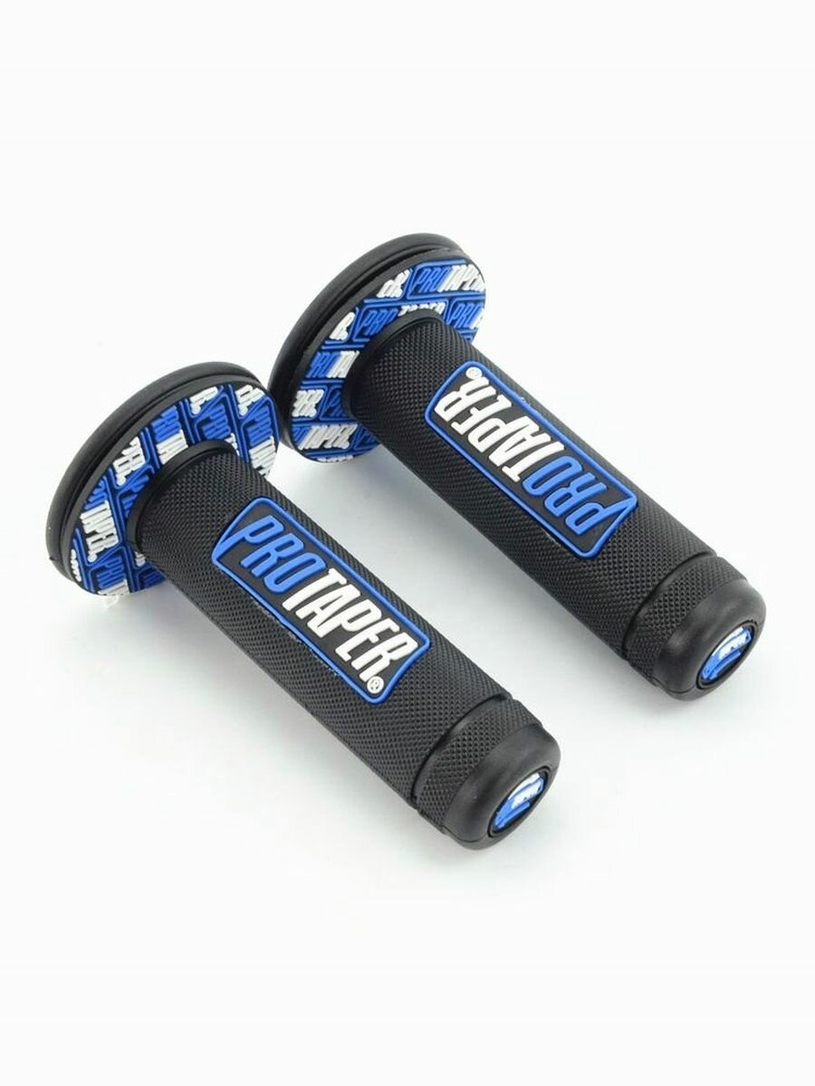 Грипсы резиновые питбайк (пара) черные/синие PRO-TAPER